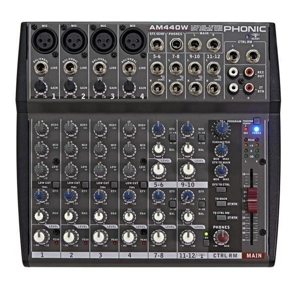 Phonic AM440W Wireless Connectivity Analog Mixer - MACHINES KINGDOM